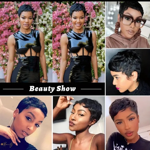 Hair | 4 Inch Women Straight Pixie Cut Short Human Hair Wig | Poshmark